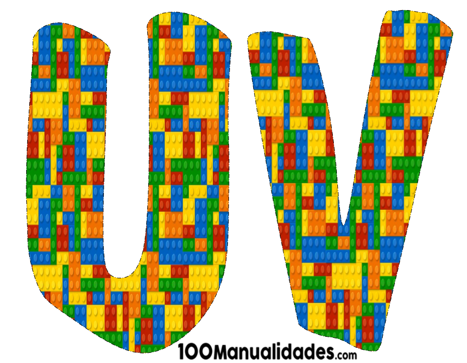 Letras Alfabeto de Lego para imprimir y colorear - Lego City