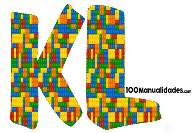 Letras Alfabeto de Lego para imprimir y colorear - Lego City