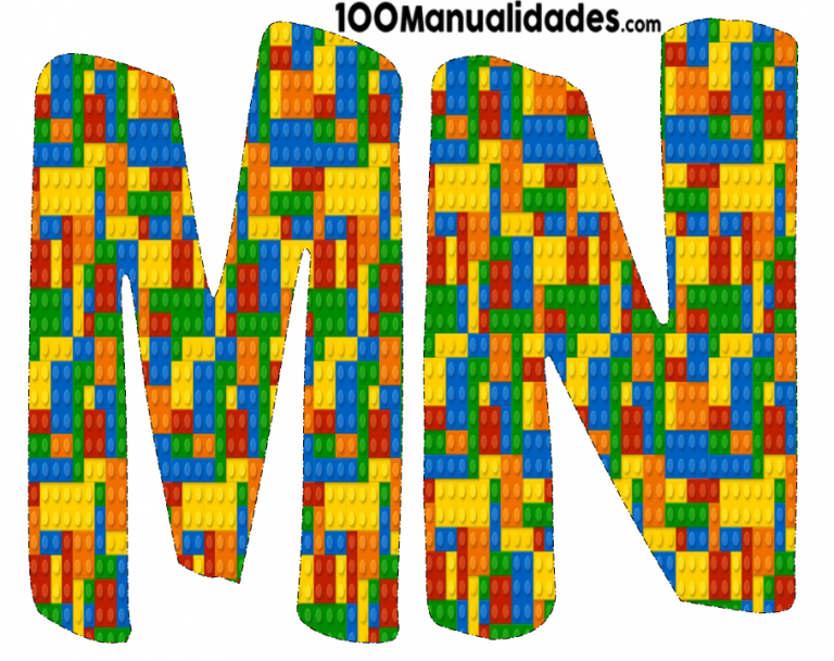 Letras Alfabeto de Lego para imprimir y colorear - Lego City