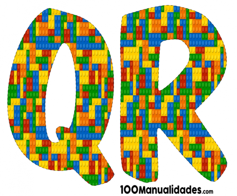 Letras Alfabeto de Lego para imprimir y colorear - Lego City