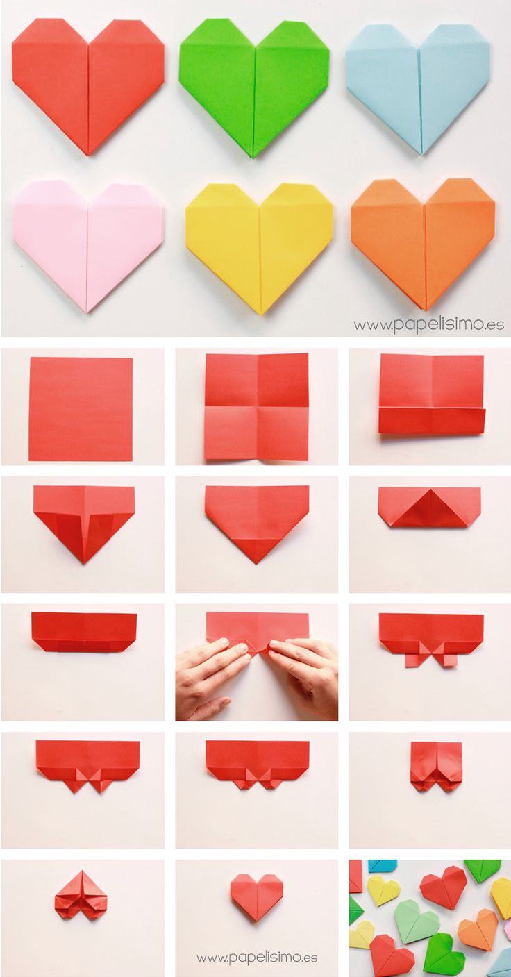 Corazón De Papel Tarjeta De San Valentín Origami Papelisimo Es